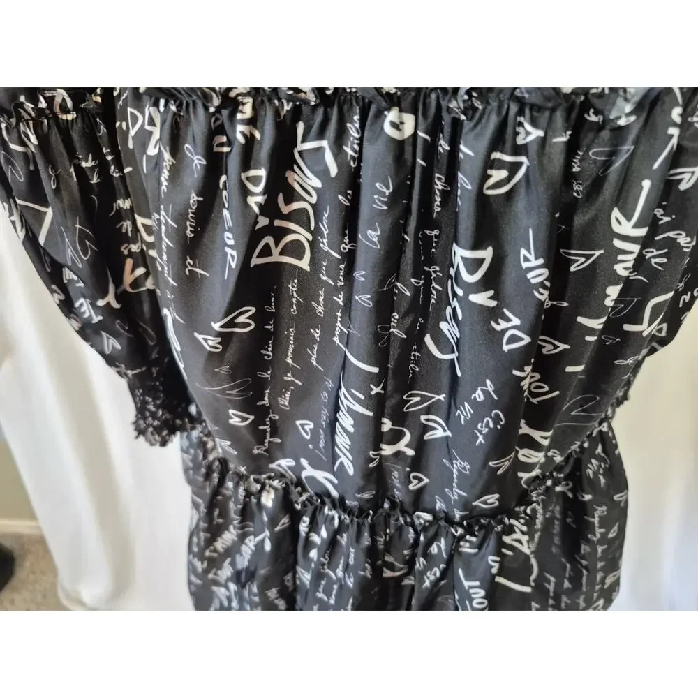 cinq a sept | Dresses | Cinq A Sept Love Note Rika Black Mini Dress Us ...